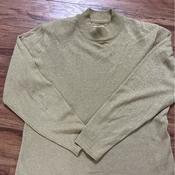 Yarnworks | Sweaters | Vintage Gold Mock Turtleneck Sweater | Poshmark